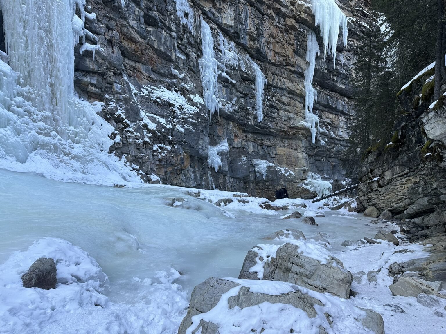 Green Monster: A Frozen Waterfall Near Calgary | Winter Hike