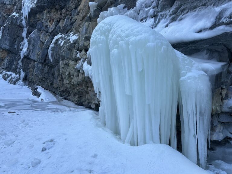 Green Monster: A Frozen Waterfall Near Calgary | Winter Hike
